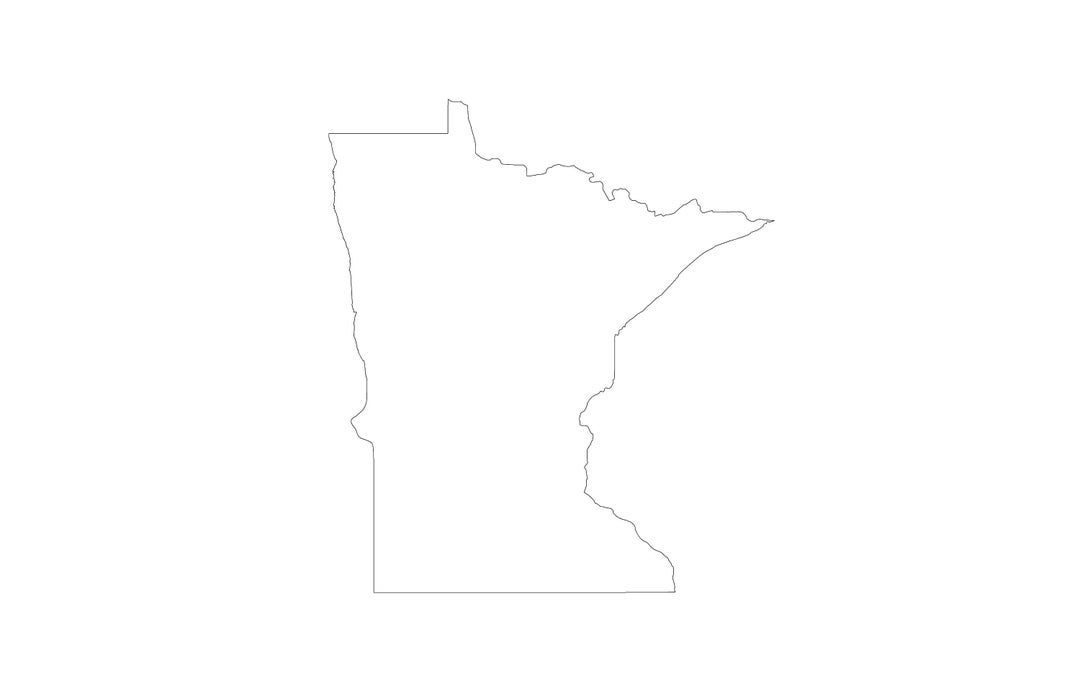 High Resolution Minnesota DXF for CNC, 3D Printing, Laser Cutting, Etc ...