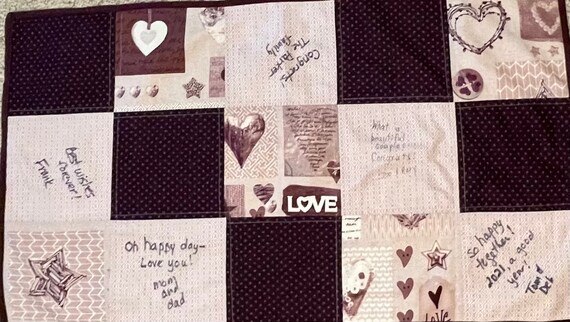 Wedding Graduation Retirement Quilts Signed by Guests | Etsy
