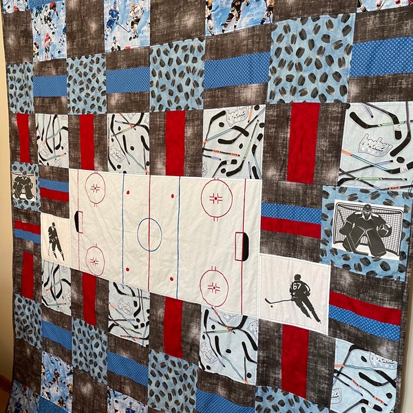 Hockey Quilt - Etsy