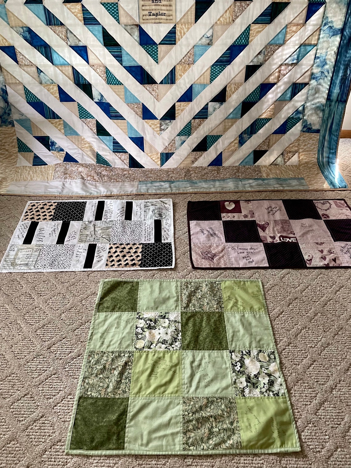 Wedding Graduation Retirement Quilts Signed by Guests - Etsy