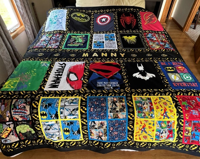 Superhero Quilt Made to Order - Etsy