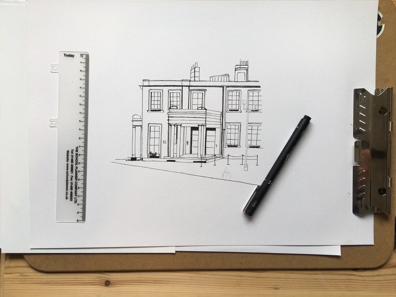 Personalised Wedding Venue Drawing Illustration Artwork - Etsy