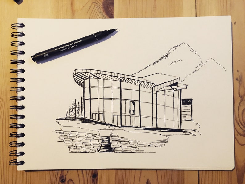 Personalised Wedding Venue Drawing Illustration Artwork - Etsy