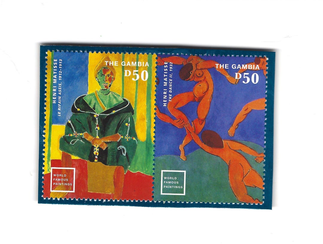 Matisse Painting Duo - Postage Stamps Magnet - Etsy