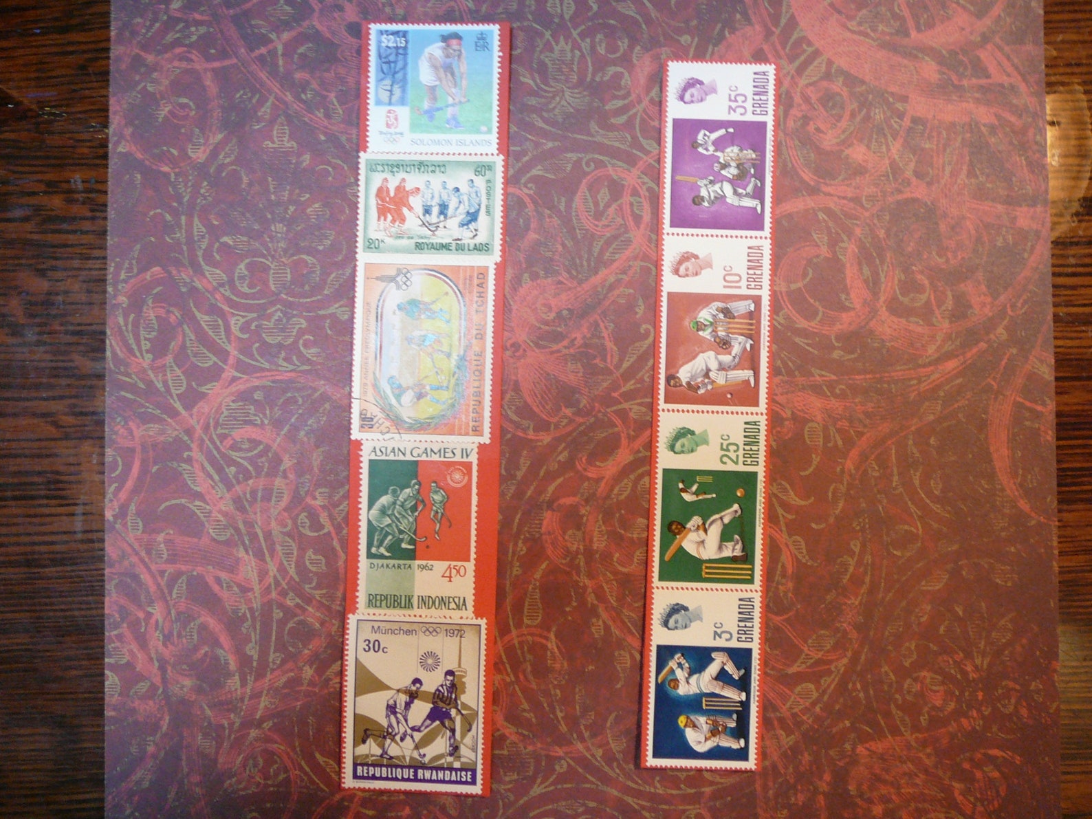 Field Hockey and Cricket Pair of Postage Stamp Bookmarks - Etsy