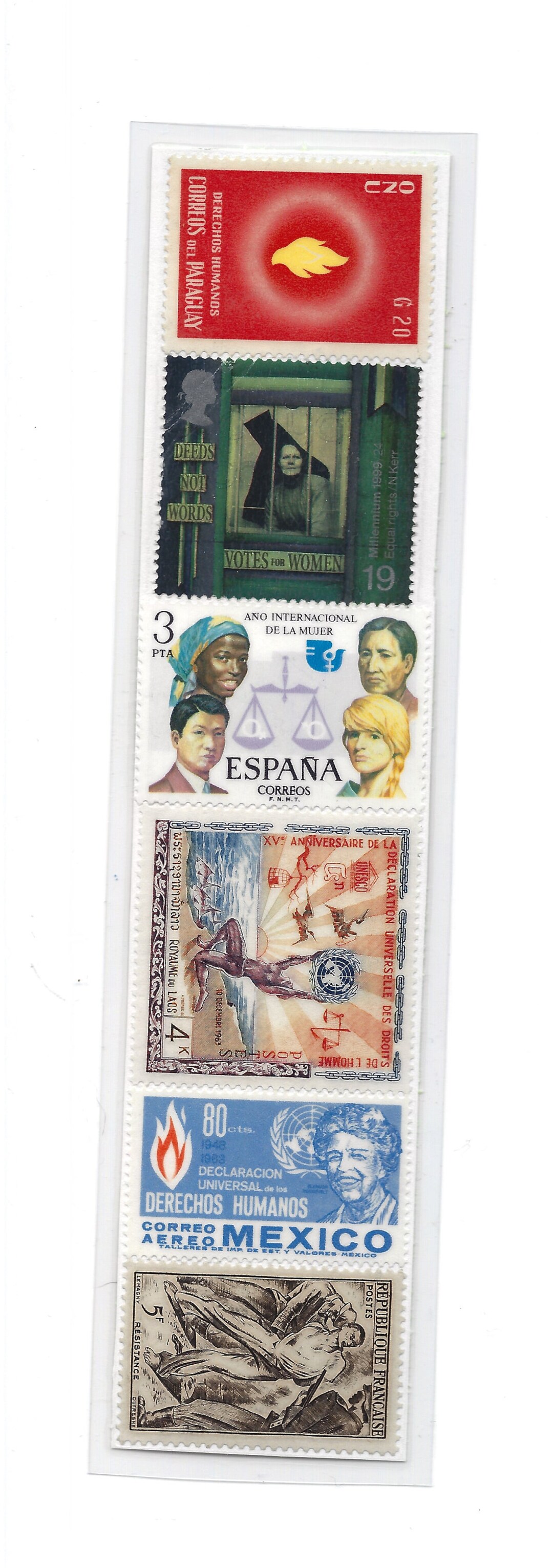 Human Rights Postage Stamps Bookmark - Etsy