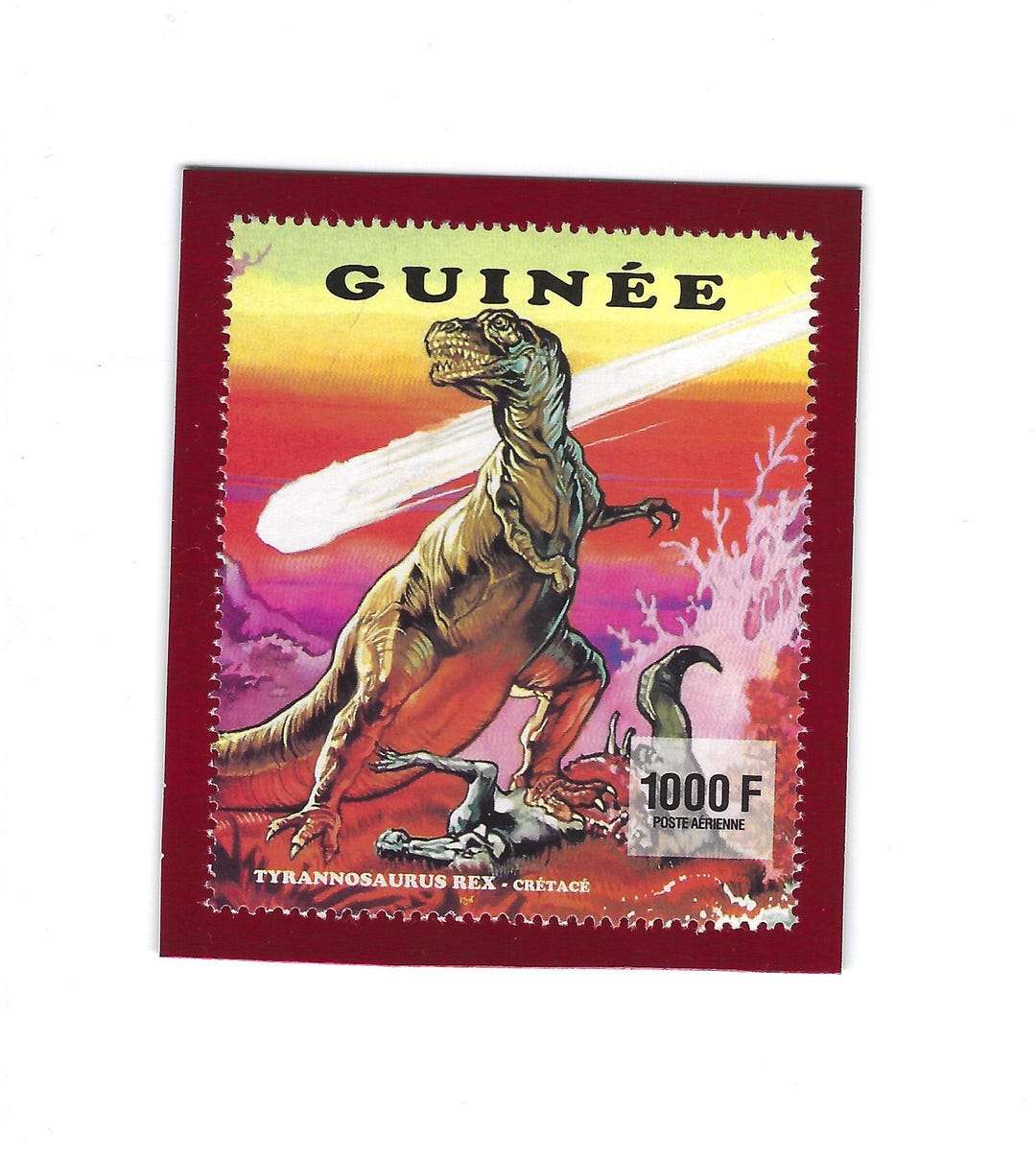 T. Rex and the Asteroid Postage Stamp Frig Magnet - Etsy