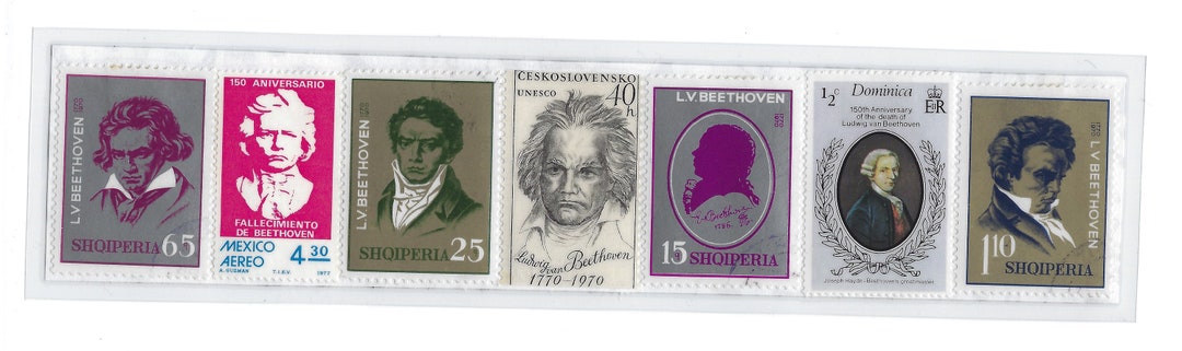 Beethoven Postage Stamps Bookmark - Etsy