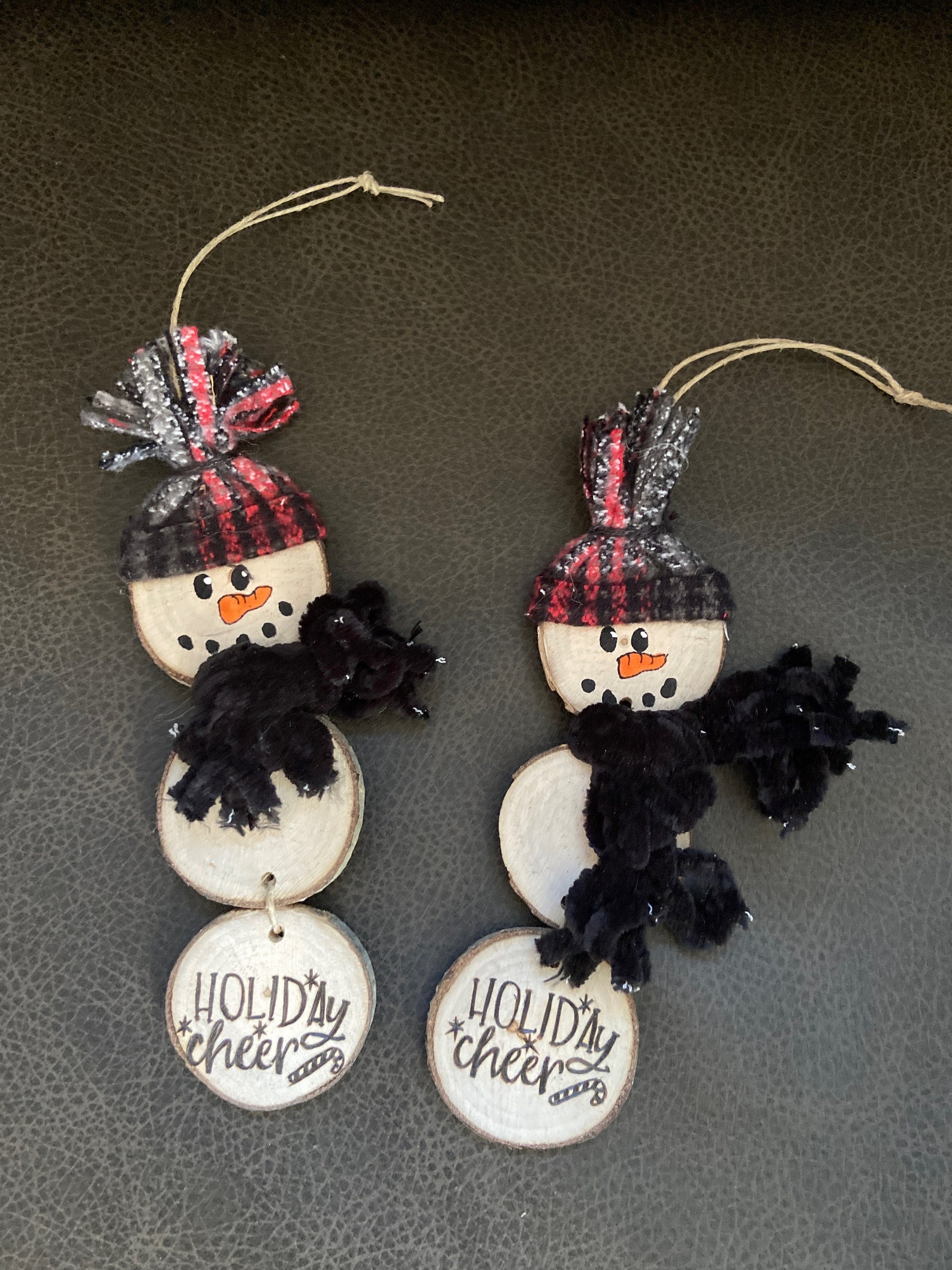 Snowman Gift Tags/ornaments Wood Slice - Etsy