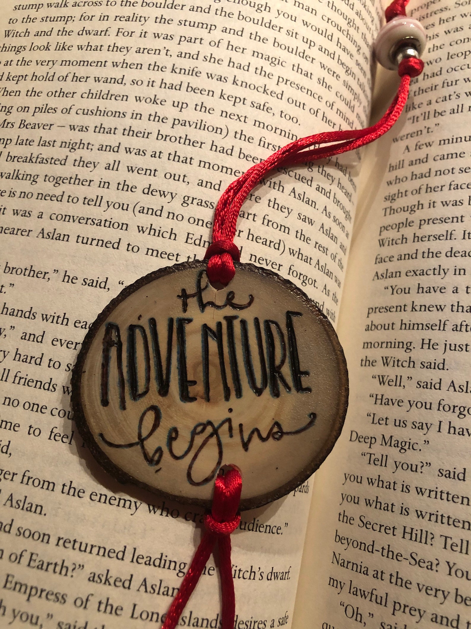 Natural Wood Slice Bookmarks | Etsy