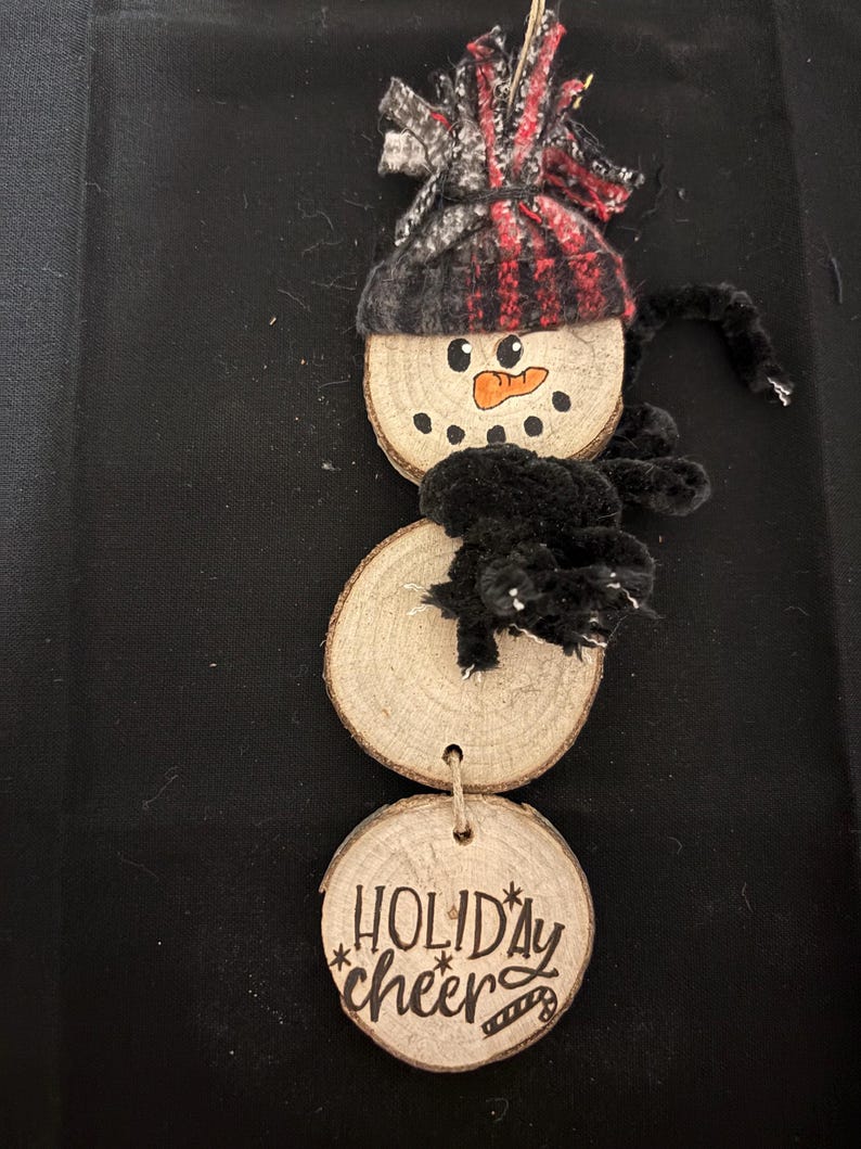 Snowman Gift Tags/ornaments - Wood Slice - Etsy