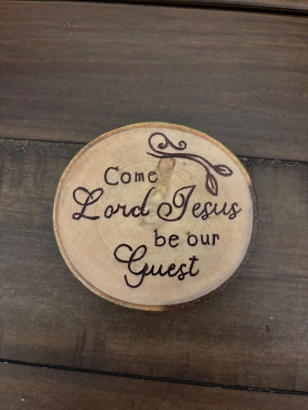 Come Lord Jesus Be Our Guest- Wood Slice Magnet - Etsy