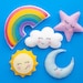 Pattern - Felt Celestial Sewing Pattern - Rainbow, Sun, Cloud, Moon ...