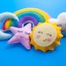 Pattern Felt Celestial Sewing Pattern Rainbow, Sun, Cloud, Moon, Star ...