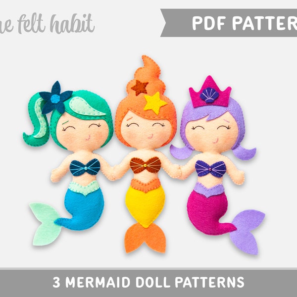 Felt Mermaid - Etsy