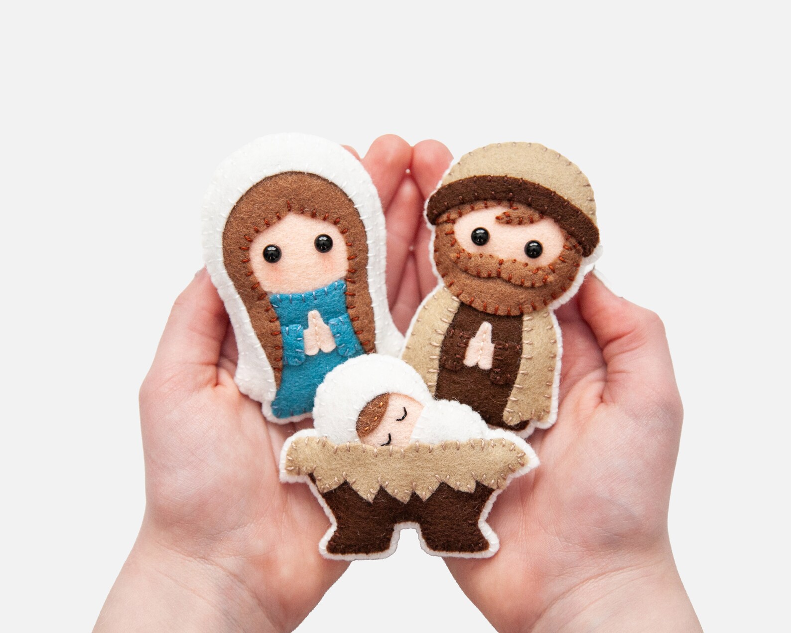 Felt Nativity Pattern Baby Jesus Virgin Mary Joseph Angel - Etsy