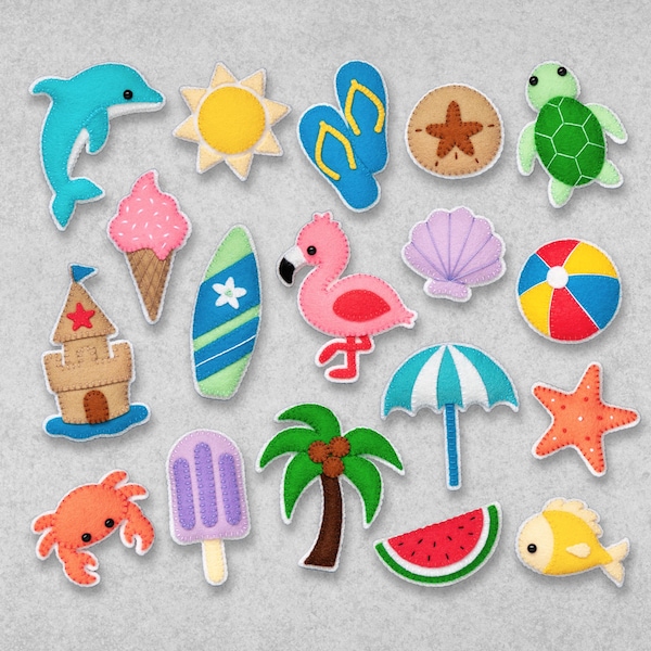 Felt Beach Ornaments - Etsy