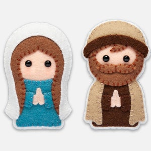 Felt Nativity Pattern - Baby Jesus, Virgin Mary, Joseph, Angel ...
