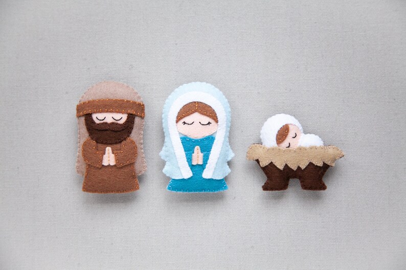 Felt Nativity Pattern Baby Jesus Virgin Mary Joseph - Etsy