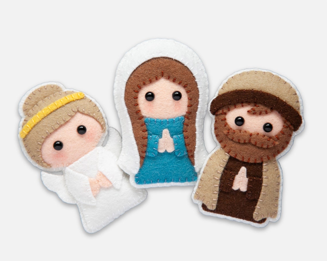 Felt Nativity Pattern Baby Jesus Virgin Mary Joseph Angel - Etsy
