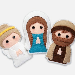 Felt Nativity Pattern - Baby Jesus, Virgin Mary, Joseph, Angel ...