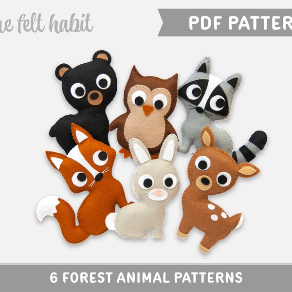 Felt Forest Animals - Etsy
