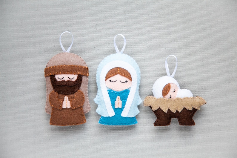 Felt Nativity Pattern Baby Jesus Virgin Mary Joseph - Etsy