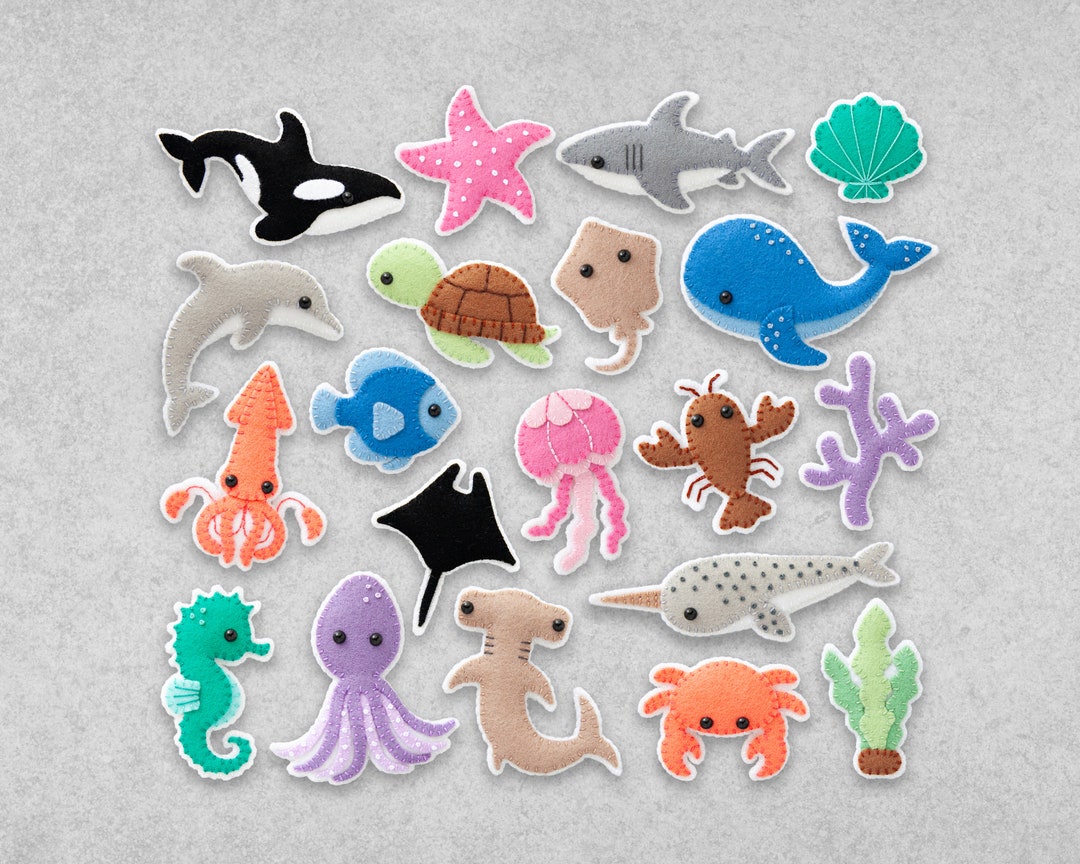 Felt Deep Sea Creatures Sewing Pattern (PDF Digital Download With SVG ...