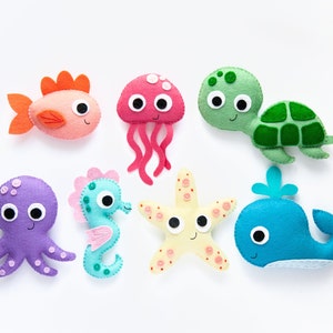 Pattern Felt Sea Creatures Whale Fish Turtle Octopus - Etsy