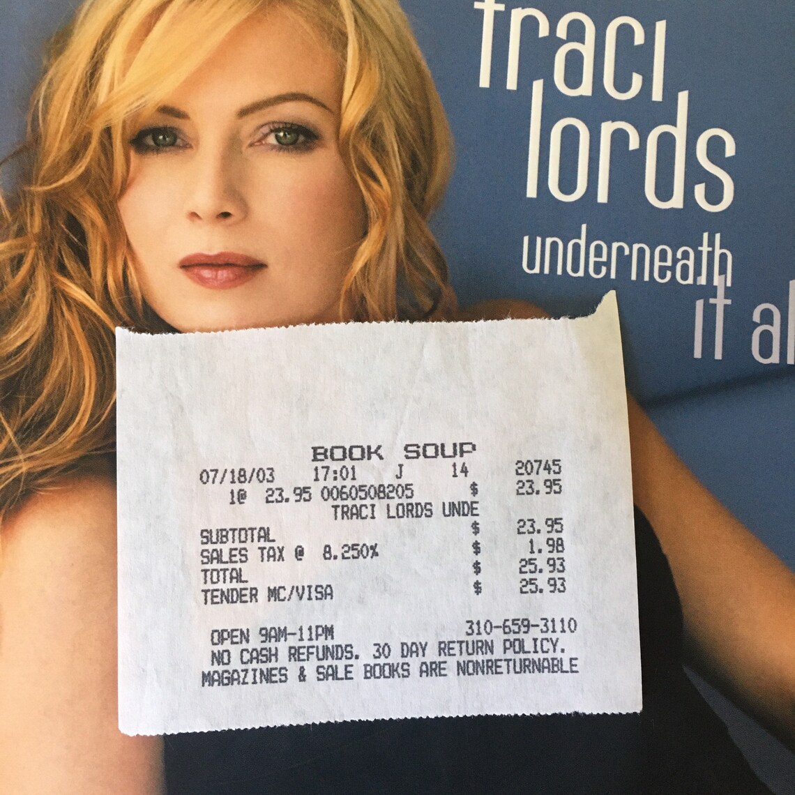 Underneath It All By Traci Lords Hardcover First Edition Etsy