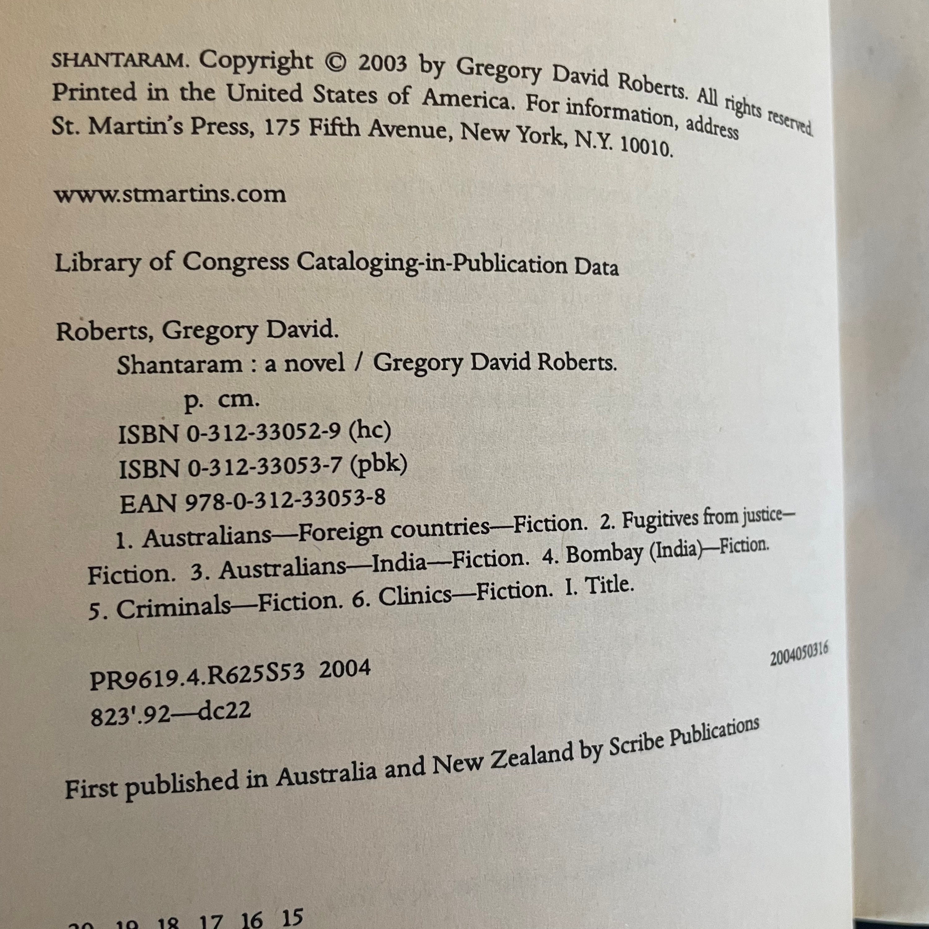 Gregory David Roberts Prabaker