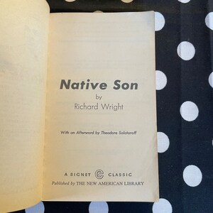 Native Son by Richard Wright 1964 Paperback Edition - Etsy