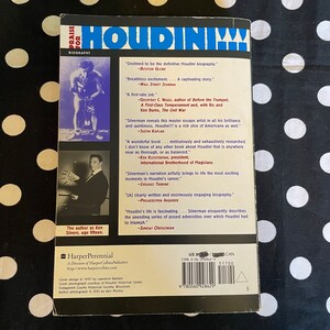Houdini: the Career of Ehrich Weiss by Kenneth Silverman 1997 Softcover ...