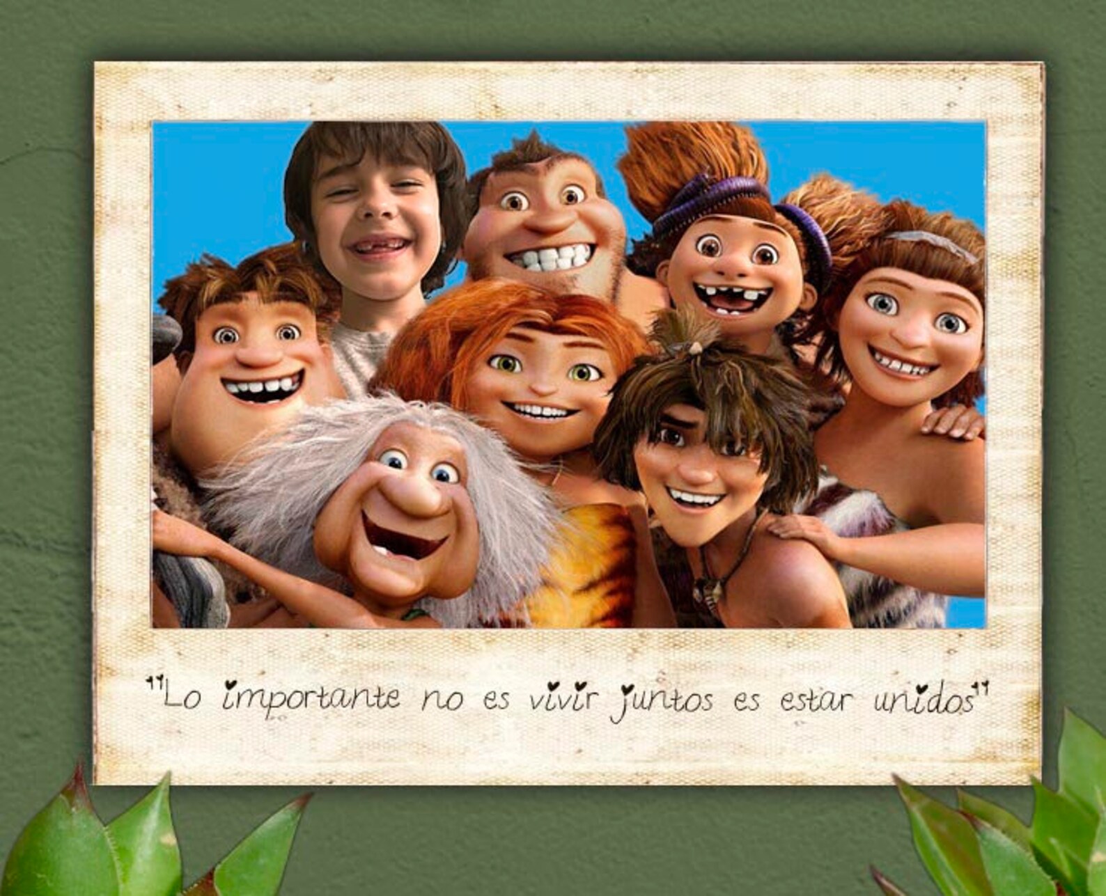 Selfie-photo With THE CROODS Personalized Gift for Children birthday - Etsy
