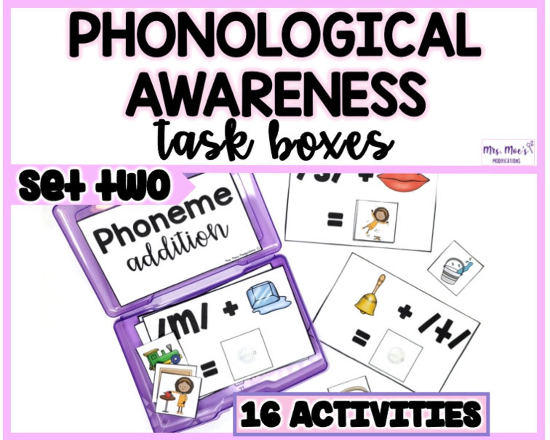 Phonological Awareness Task Boxes {set Two} - Etsy