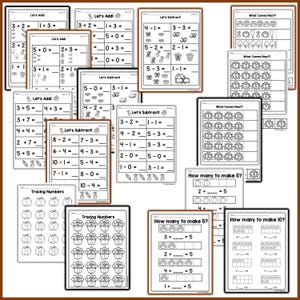 Thanksgiving Math Worksheets- NO PREP - Etsy