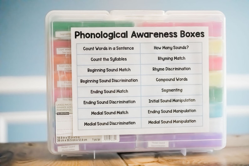 Phonological Awareness Task Boxes - Etsy