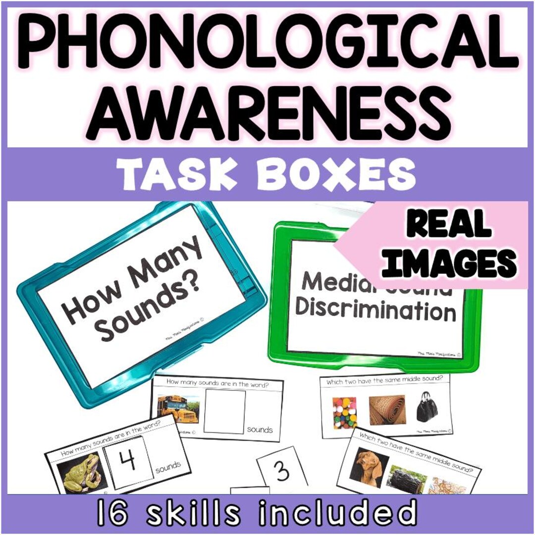 PHONOLOGICAL AWARENESS Task Boxes Real Images {set One} - Etsy