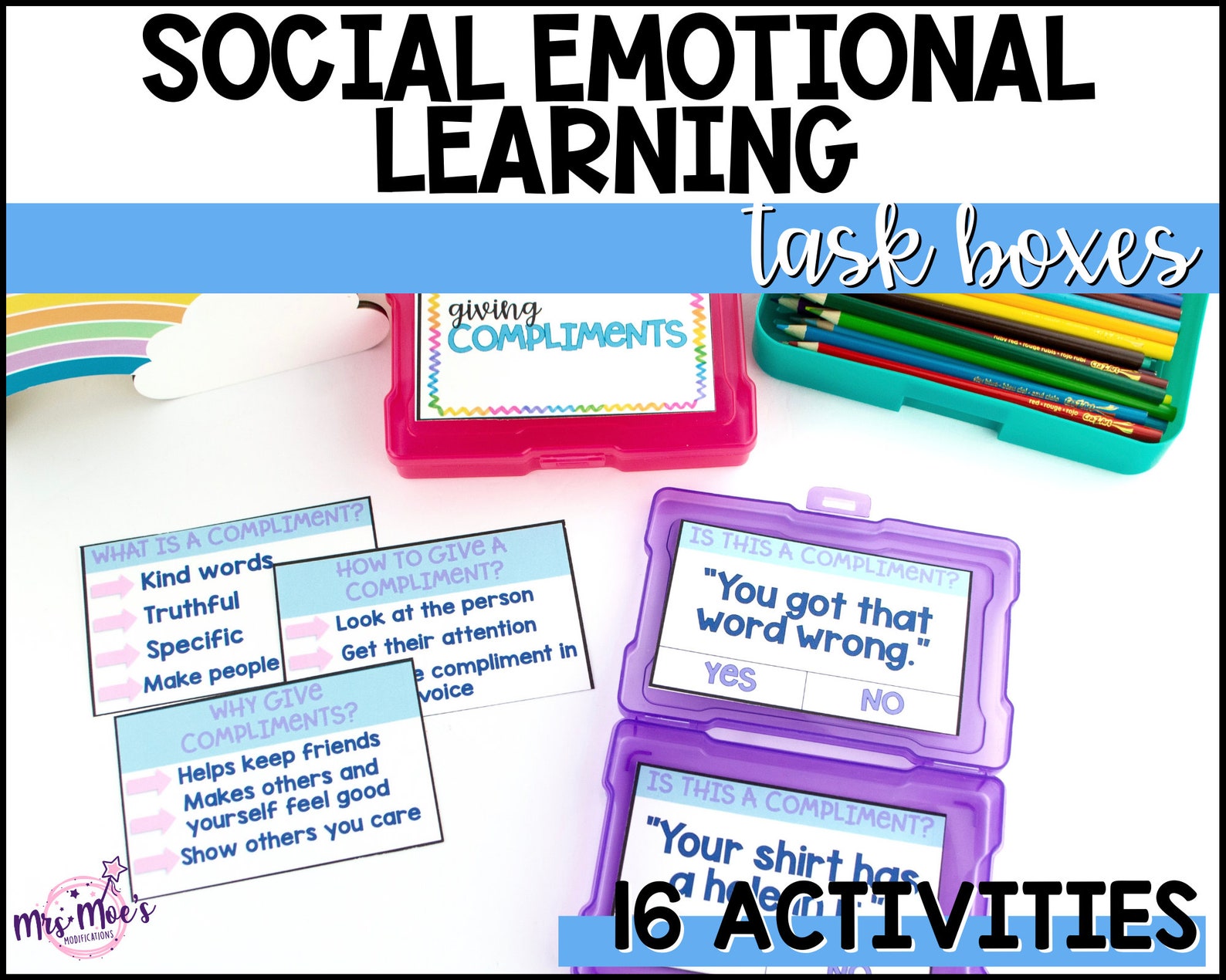 Social Emotional Learning Task Boxes - Etsy