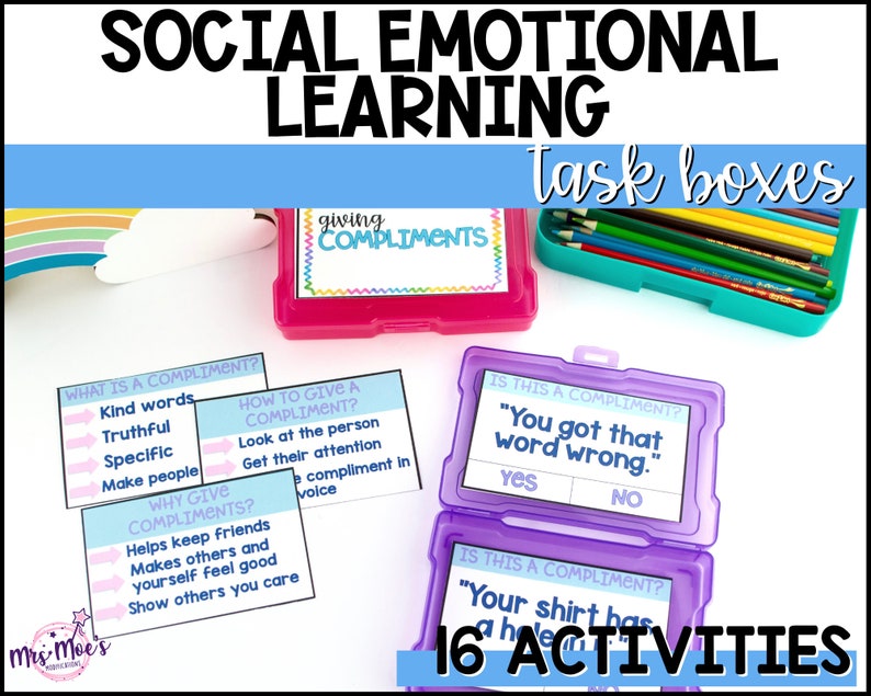 Social Emotional Learning Task Boxes - Etsy
