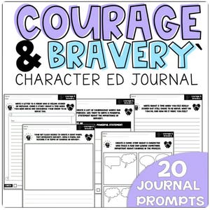 Courage and Bravery Writing Prompts: Character Education - Etsy