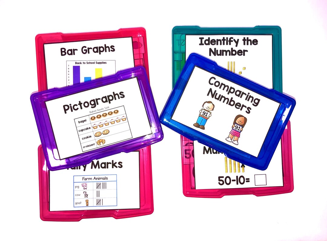 MATH Task Boxes {set Two} - Etsy