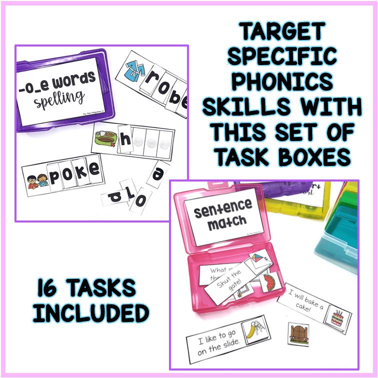 Phonics: Silent E Task Boxes - Etsy