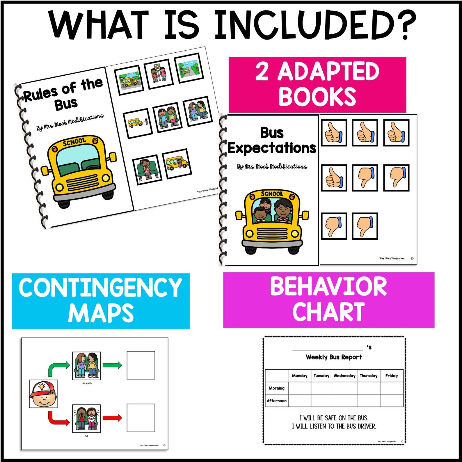 Bus Rules and Expectations- Behavior Supports: Back to School - Etsy