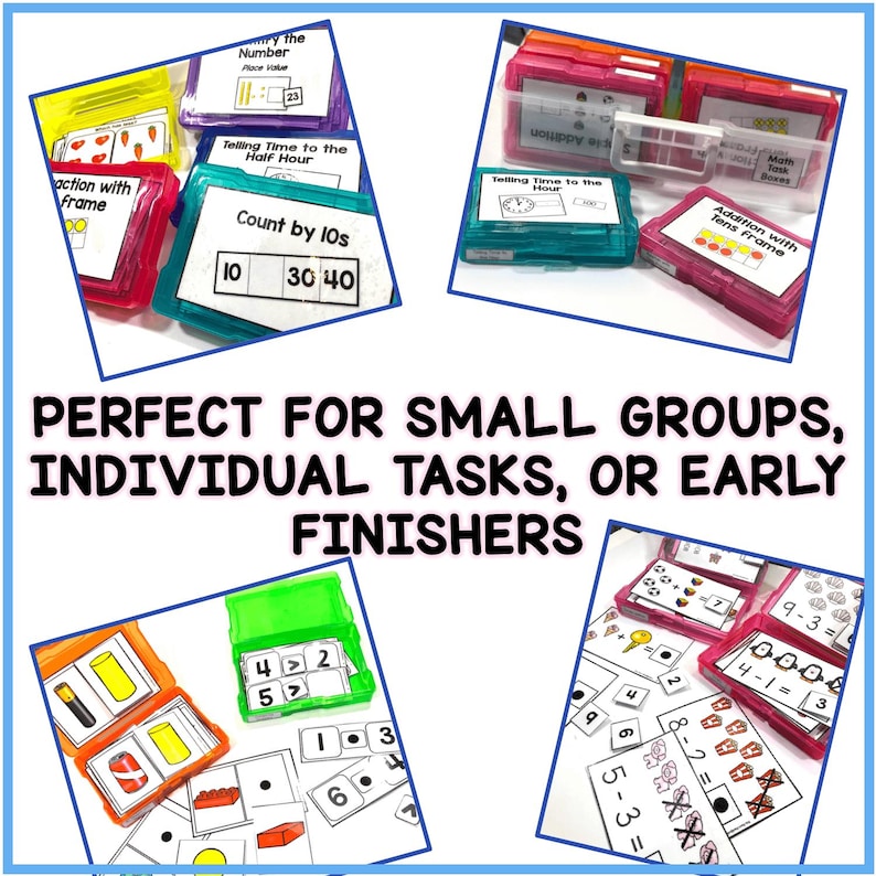 MATH Task Boxes {set One} - Etsy