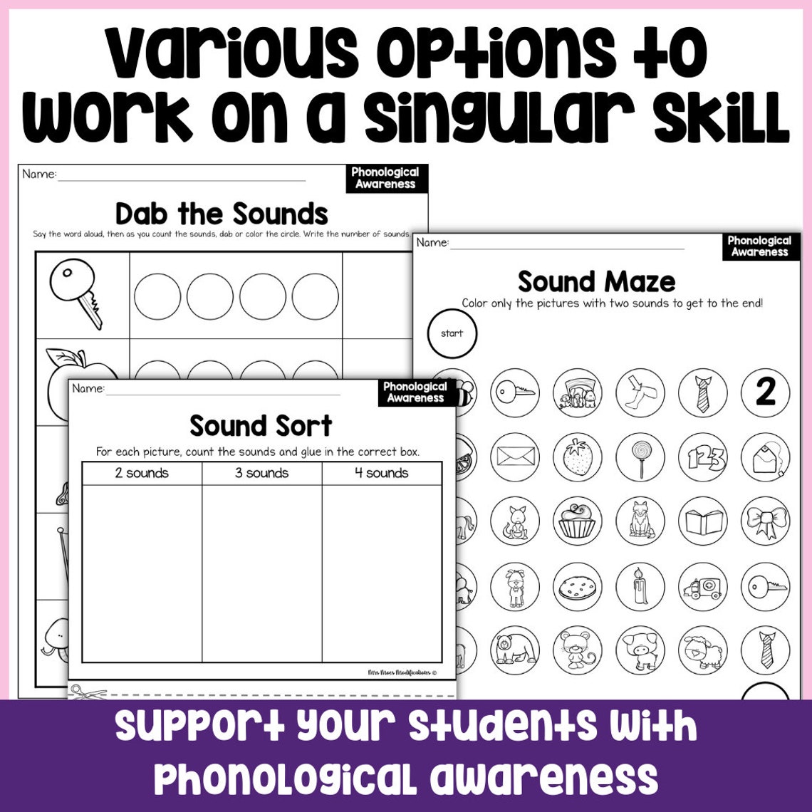 Phoneme Isolation: Phonological Awareness Worksheets Science of Reading ...