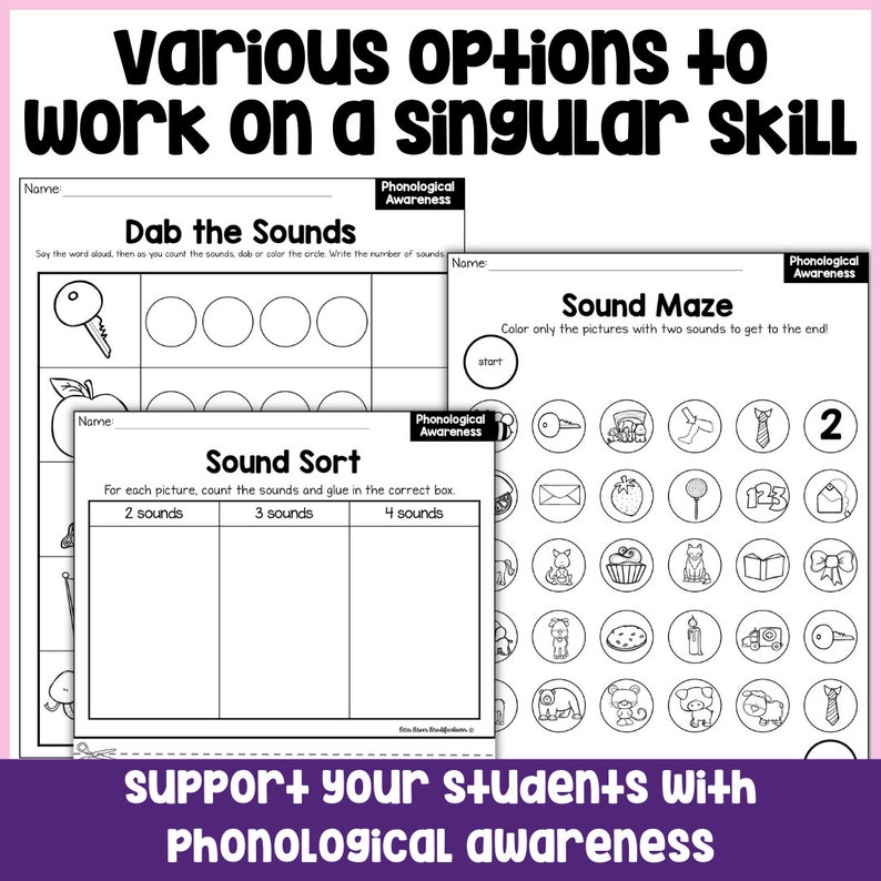 Phoneme Isolation: Phonological Awareness Worksheets Science of Reading ...