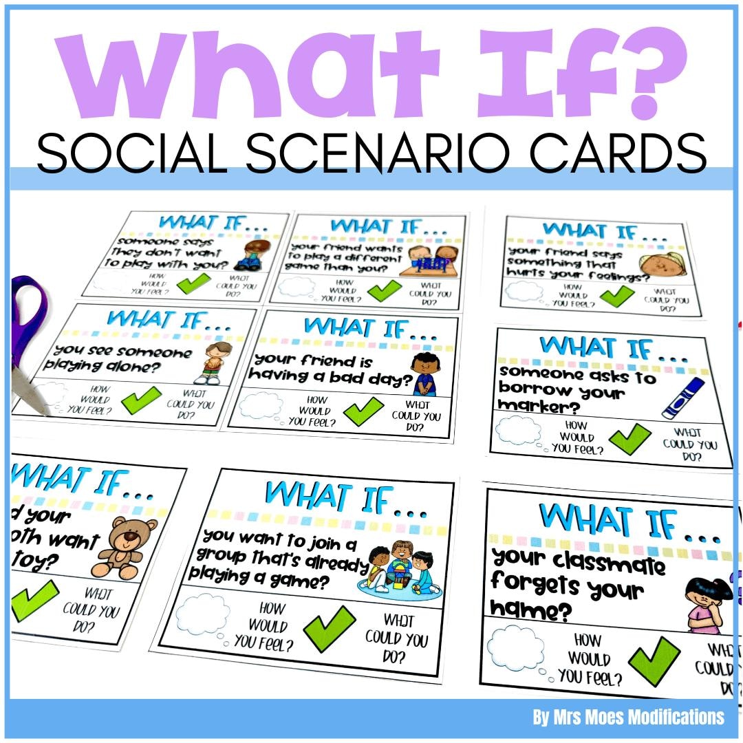 What If? Social Scenario Cards for Problem Solving - Etsy