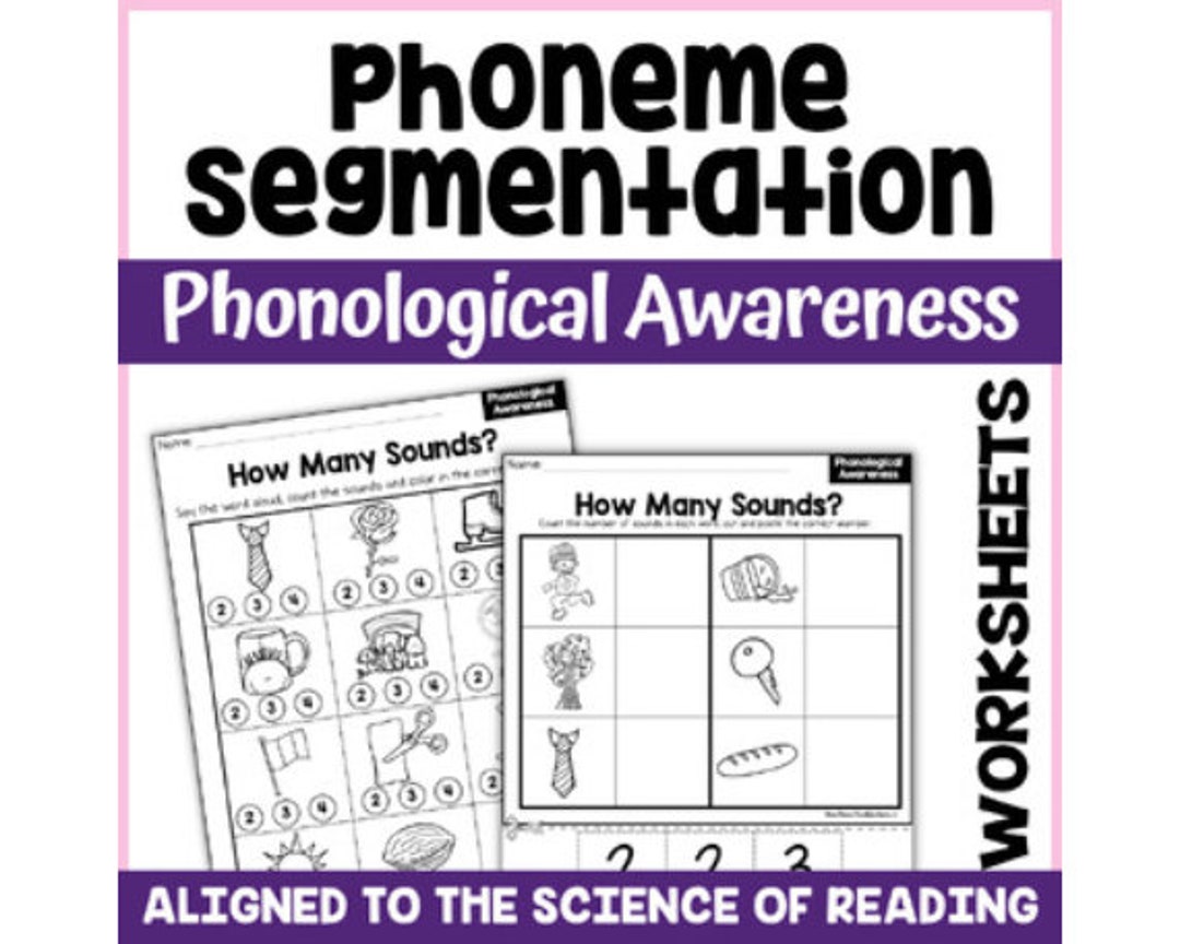 Phoneme Segmentation: Phonological Awareness Worksheets Science of ...