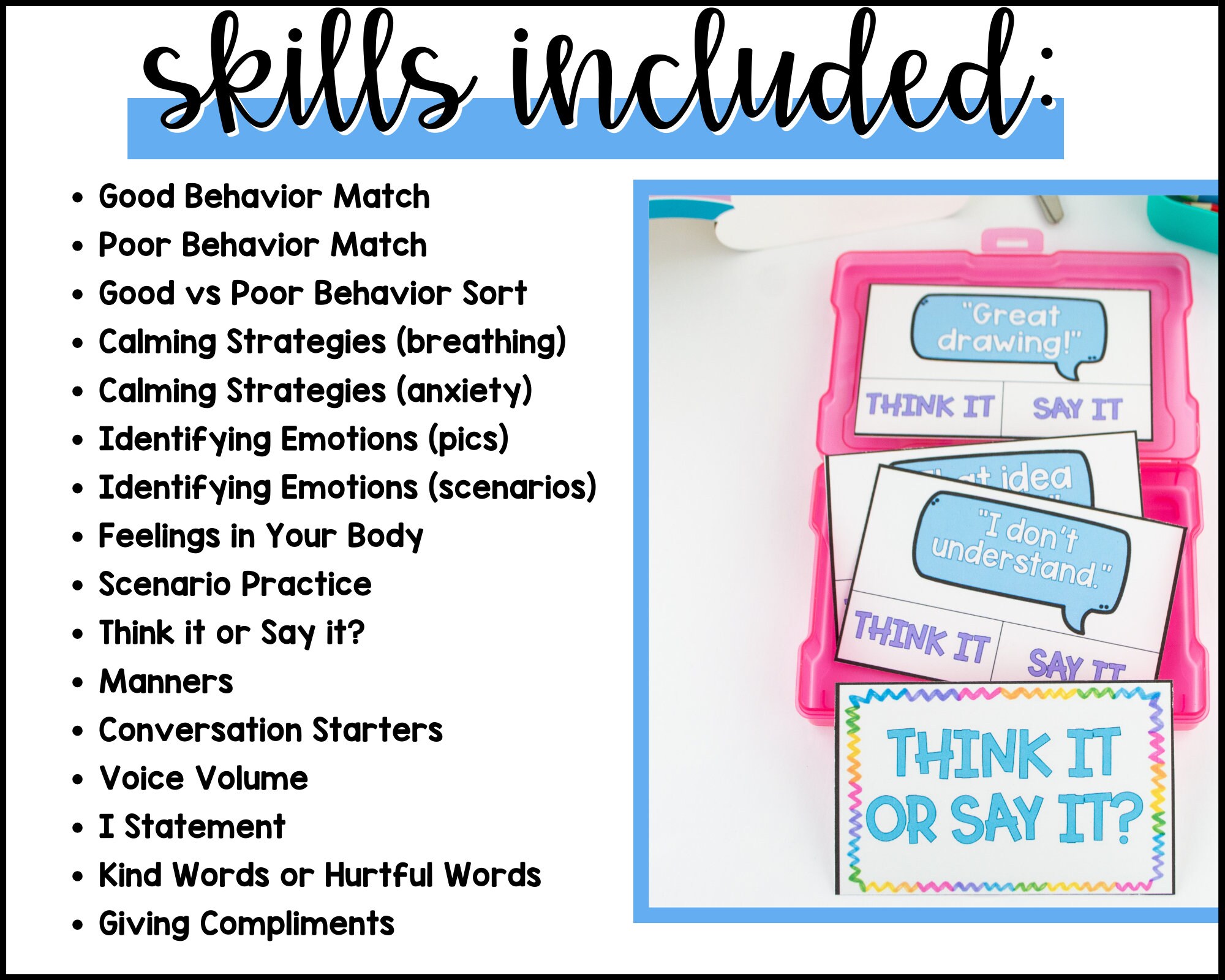 Social Emotional Learning Task Boxes - Etsy